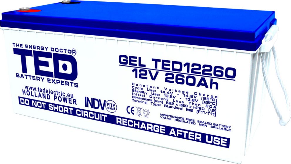 Acumulator GEL 260Ah - solare-RO